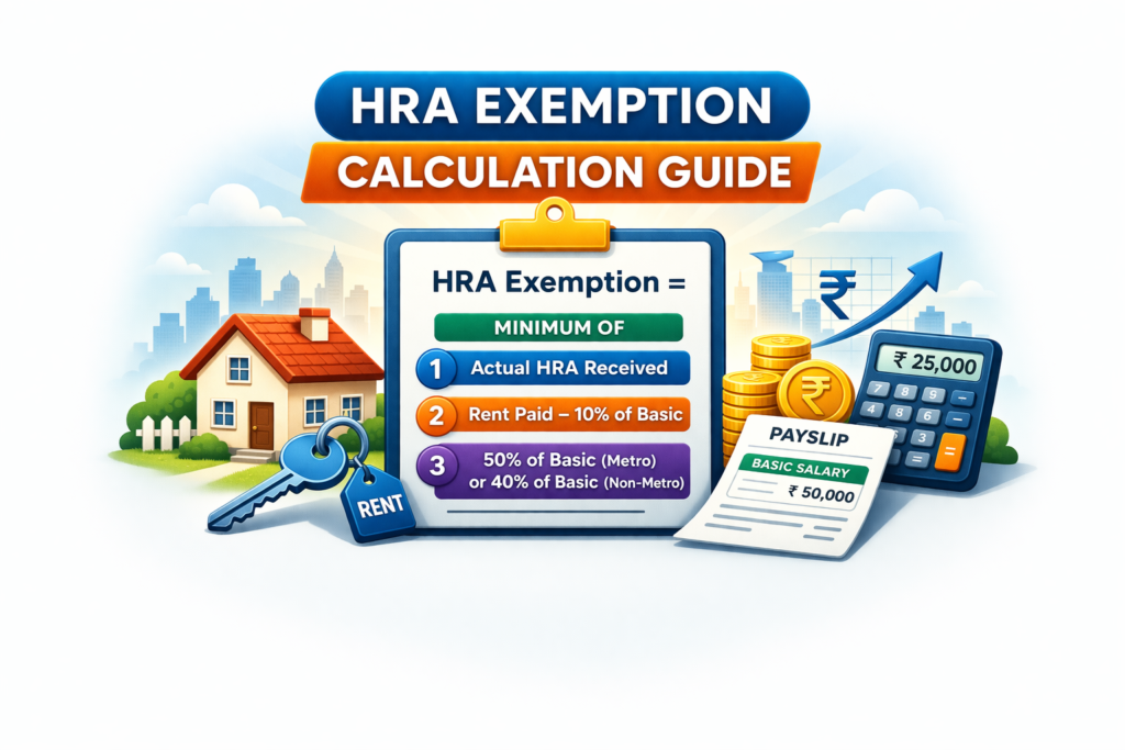 HRA Exemption Calculation 2026: Formula, Examples & How to Claim It