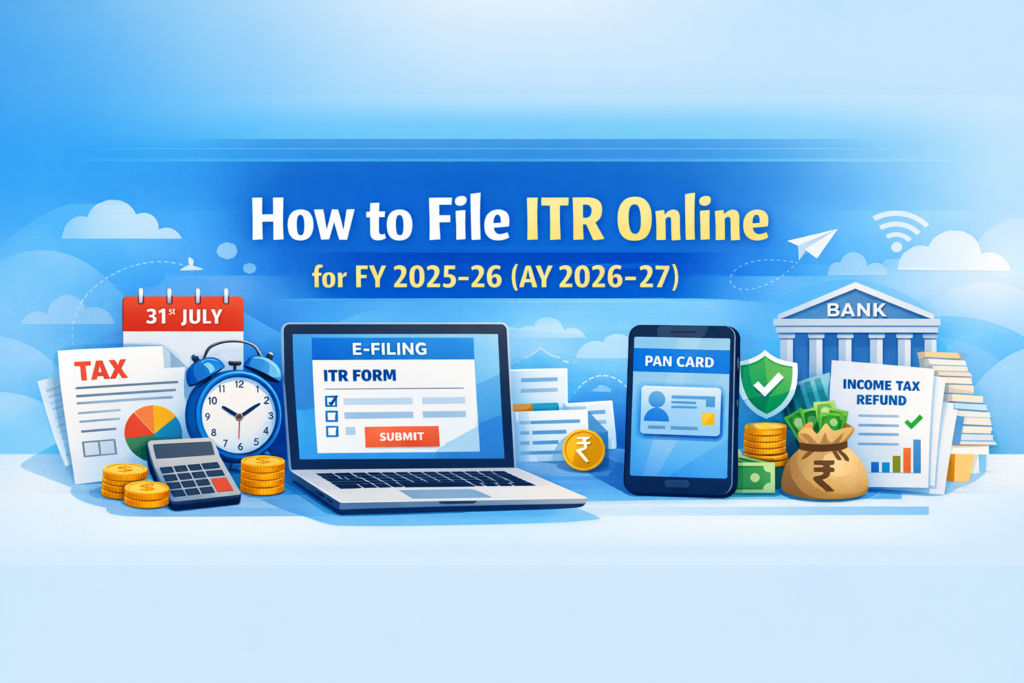 How to File ITR Online FY 2025-26 (AY 2026-27): Step-by-Step Guide